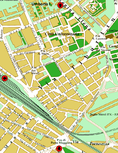 Rom-guide.dk - Kort over Rom