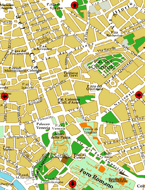 Rom-guide.dk - Kort over Rom